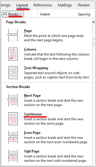 How to Change Headers in a Microsoft Word Document for ACTs Transcripts?
