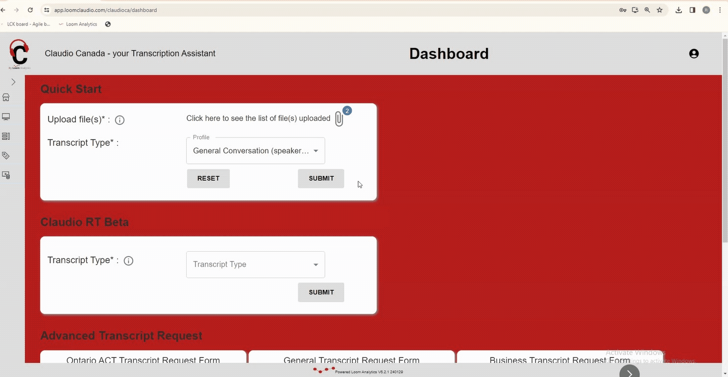 How does Quick Start work in Claudio?