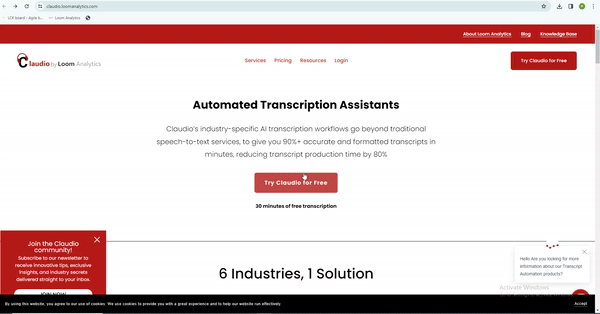 How do I register for a Claudio account?