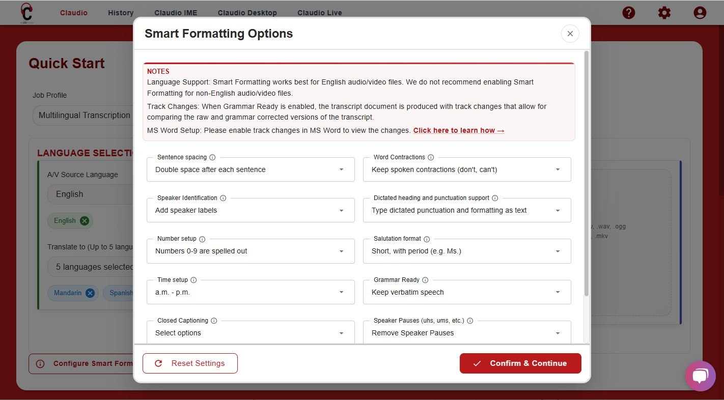 How can I translate and transcribe non English media to English?
